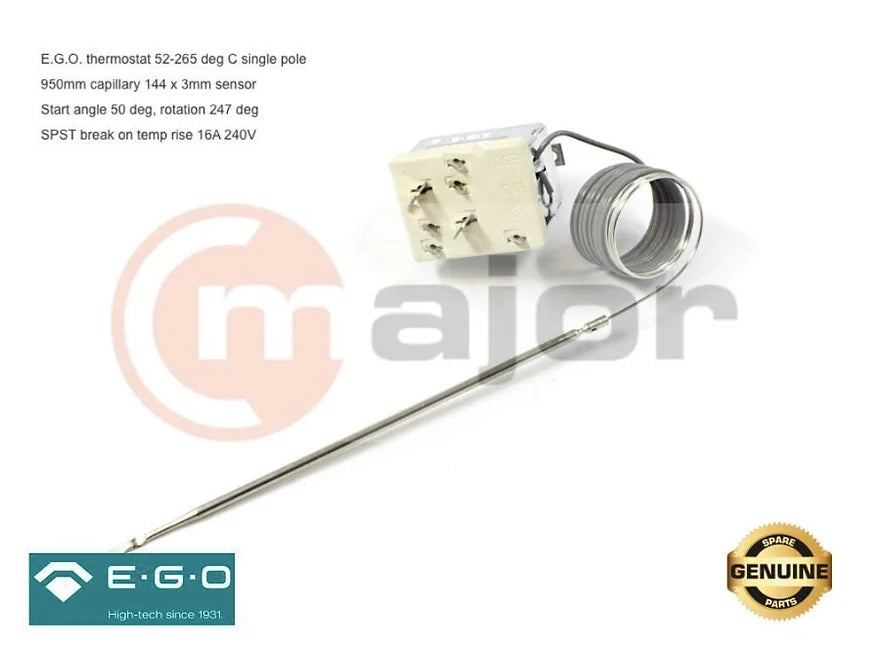 818730401 SMEG GENUINE EGO Oven Thermostat 50°C-265°C – All Major ...